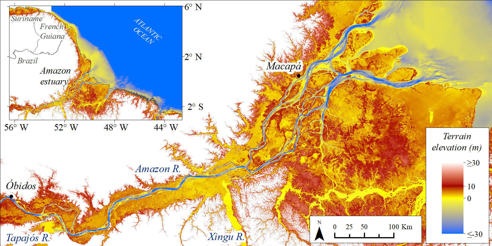 WORSICA thematic service performs topography mapping of the Amazon ...